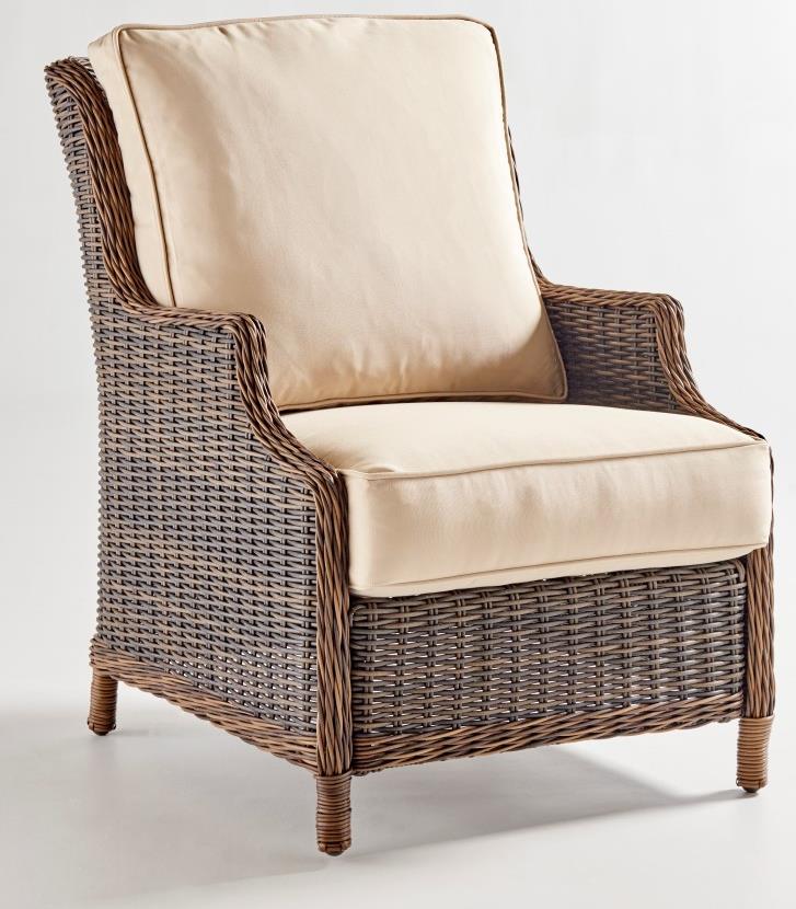 South Sea Outdoor Living Barrington 7770 77701 77706 Outdoor Chestnut Wicker Chair and Ottoman Esprit Decor Home Furnishings Outdoor Chair and Ottoman